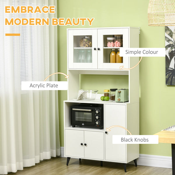 Hazel Kitchen Storage Pantry Cupboard - White | Larders Direct ...