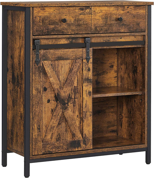 Iva Larder Cupboard - Rustic Brown/Black | Larders Direct - Larders Direct