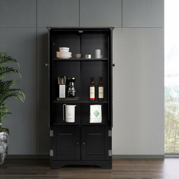 Benson Kitchen Storage Pantry Cupboard - Black | Larders Direct ...